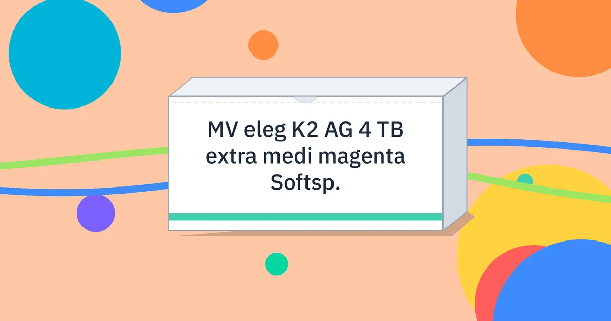 Symbolbild: Packung mit der Aufschrift MV eleg K2 AG 4 TB extra medi magenta Softsp. (PZN 14640559) – Verfügbarkeit und Bezug in Apotheken in Frankfurt am Main
