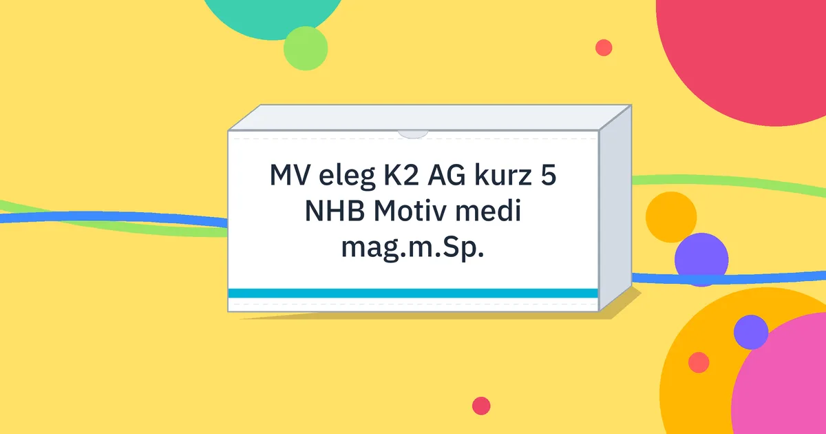 Symbolbild: Packung mit der Aufschrift MV eleg K2 AG kurz 5 NHB Motiv medi mag.m.Sp. (PZN 15708058) – Verfügbarkeit und Bezug in Apotheken in Frankfurt am Main