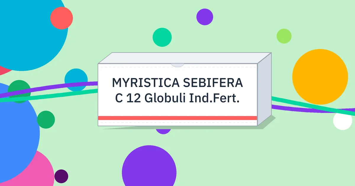 Symbolbild: Packung mit der Aufschrift MYRISTICA SEBIFERA C 12 Globuli Ind.Fert. (PZN 17657744) – Verfügbarkeit und Bezug in Apotheken in Frankfurt am Main