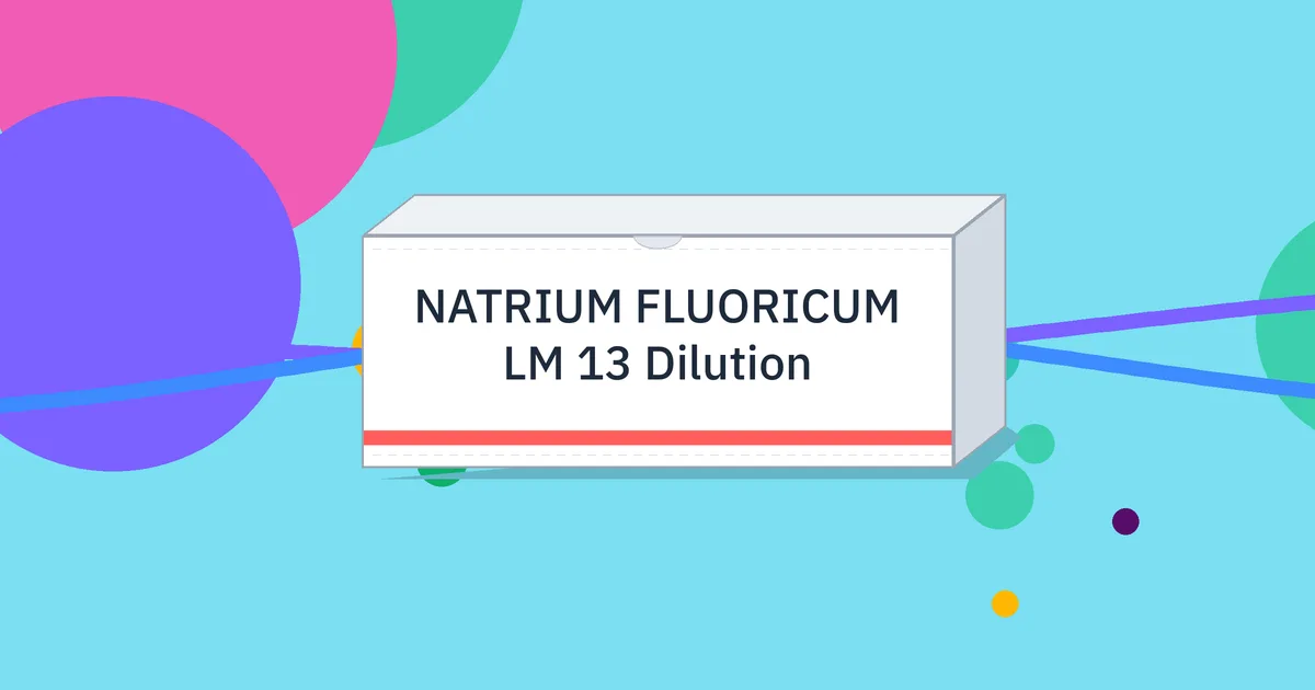 Symbolbild: Packung mit der Aufschrift NATRIUM FLUORICUM LM 13 Dilution (PZN 12962508) – Verfügbarkeit und Bezug in Apotheken in Frankfurt am Main
