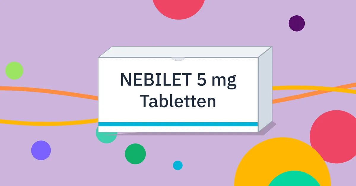 Symbolbild: Packung mit der Aufschrift NEBILET 5 mg Tabletten (PZN 10039701) – Verfügbarkeit und Bezug in Apotheken in Frankfurt am Main
