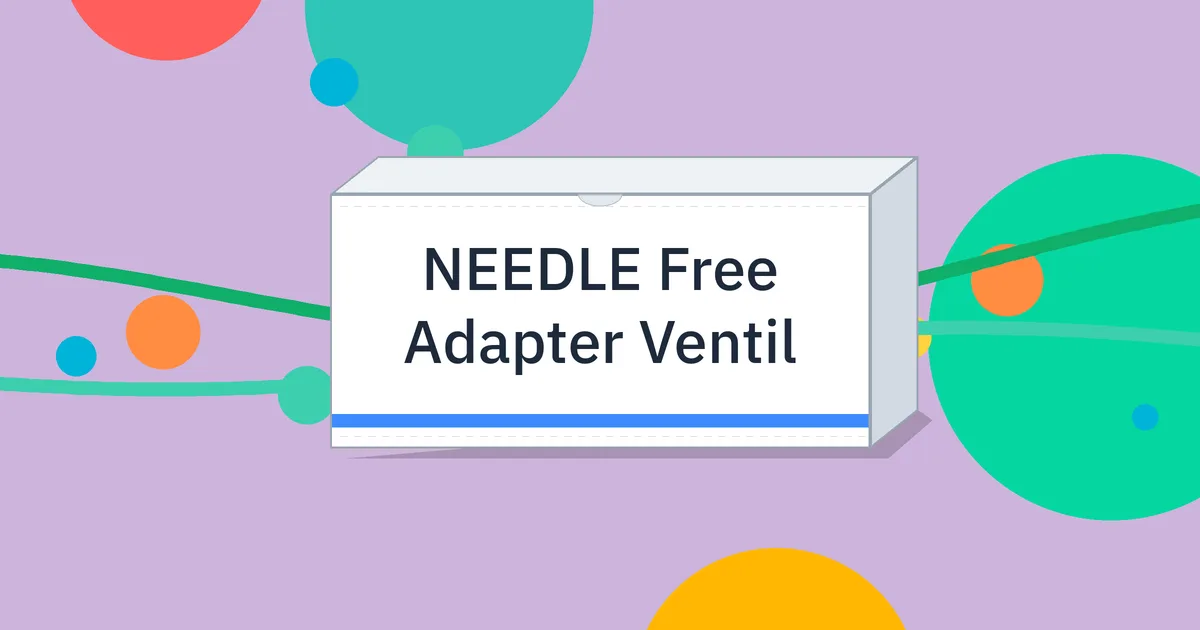 Symbolbild: Packung mit der Aufschrift NEEDLE Free Adapter Ventil (PZN 04499835) – Verfügbarkeit und Bezug in Apotheken in Frankfurt am Main