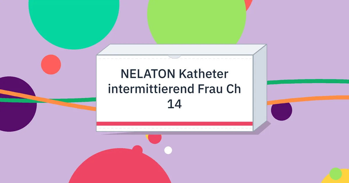 Symbolbild: Packung mit der Aufschrift NELATON Katheter intermittierend Frau Ch 14 (PZN 07520211) – Verfügbarkeit und Bezug in Apotheken in Frankfurt am Main