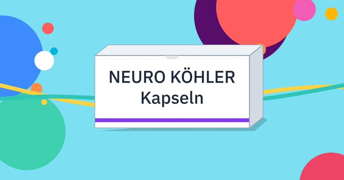 Symbolbild: Packung mit der Aufschrift NEURO KÖHLER Kapseln (PZN 20045312) – Verfügbarkeit und Bezug in Apotheken in Frankfurt am Main