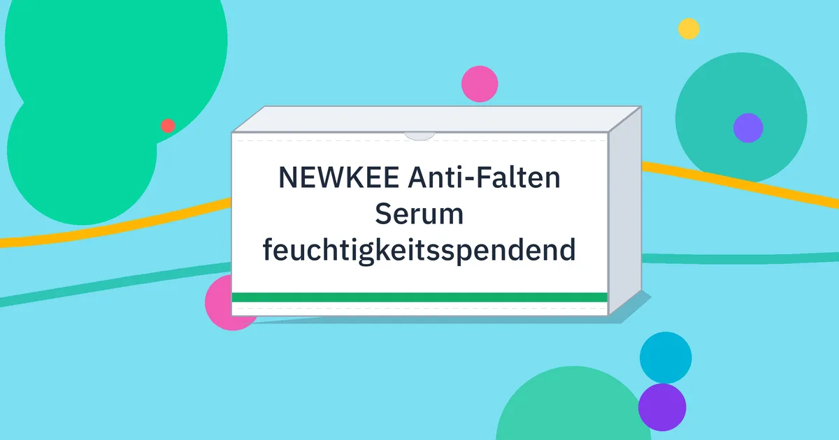 Symbolbild: Packung mit der Aufschrift NEWKEE Anti-Falten Serum feuchtigkeitsspendend (PZN 20699835) – Verfügbarkeit und Bezug in Apotheken in Frankfurt am Main