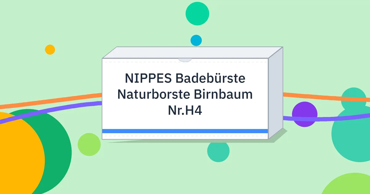 Symbolbild: Packung mit der Aufschrift NIPPES Badebürste Naturborste Birnbaum Nr.H4 (PZN 13880184) – Verfügbarkeit und Bezug in Apotheken in Frankfurt am Main