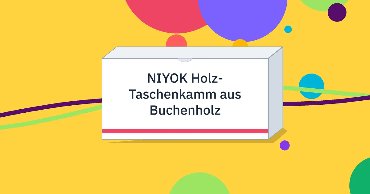 Symbolbild: Packung mit der Aufschrift NIYOK Holz-Taschenkamm aus Buchenholz (PZN 19542353) – Verfügbarkeit und Bezug in Apotheken in Frankfurt am Main