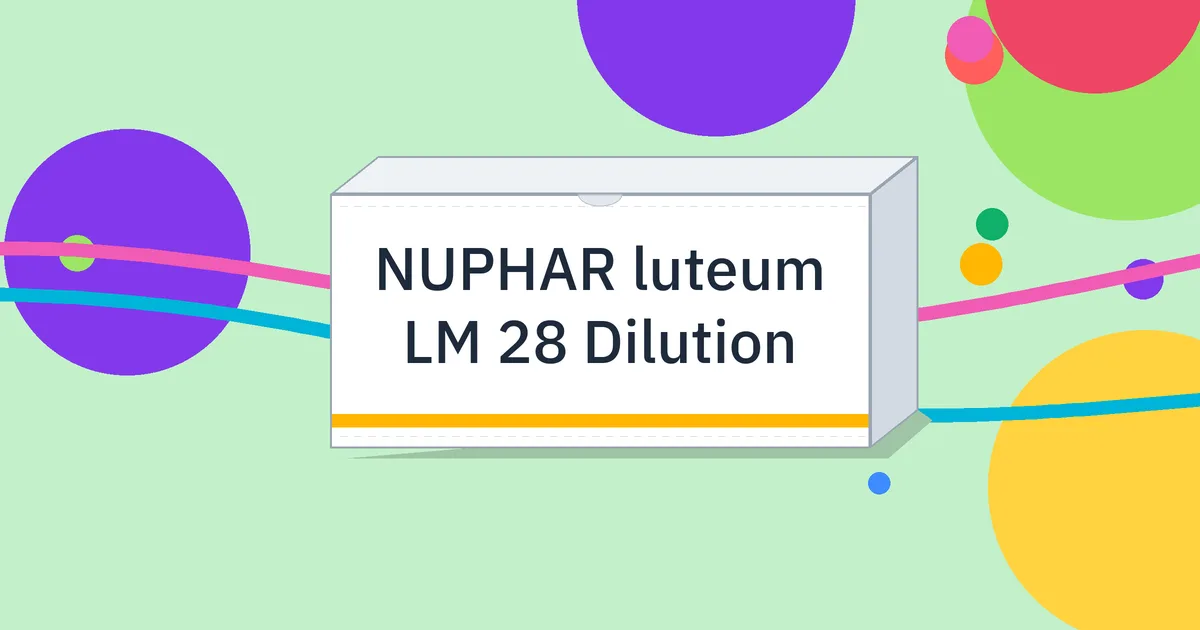 Symbolbild: Packung mit der Aufschrift NUPHAR luteum LM 28 Dilution (PZN 13620690) – Verfügbarkeit und Bezug in Apotheken in Frankfurt am Main