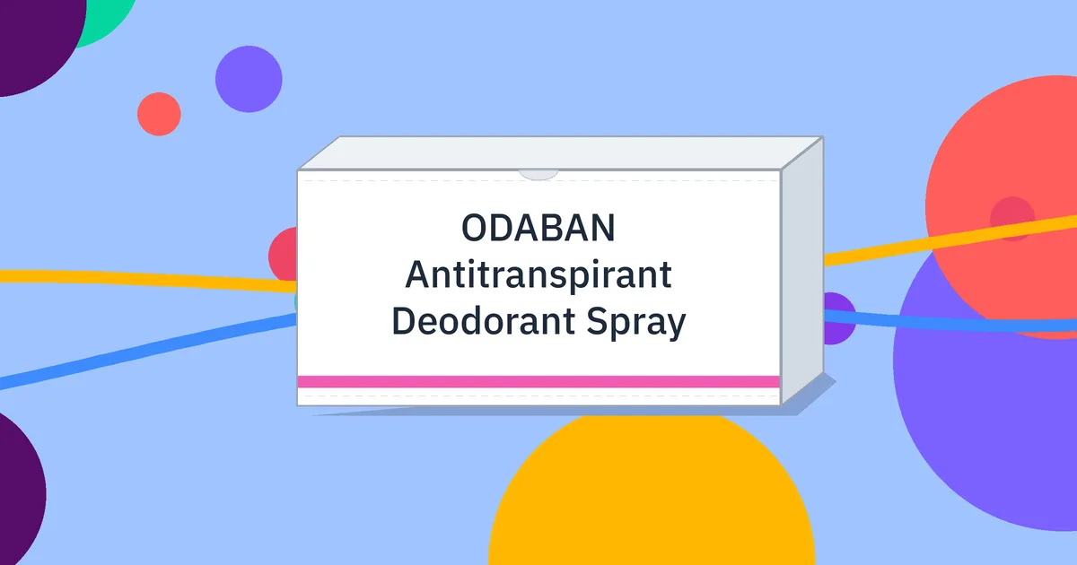 Symbolbild: Packung mit der Aufschrift ODABAN Antitranspirant Deodorant Spray (PZN 01745133) – Verfügbarkeit und Bezug in Apotheken in Frankfurt am Main