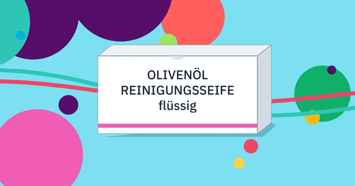 Symbolbild: Packung mit der Aufschrift OLIVENÖL REINIGUNGSSEIFE flüssig (PZN 06862470) – Verfügbarkeit und Bezug in Apotheken in Frankfurt am Main