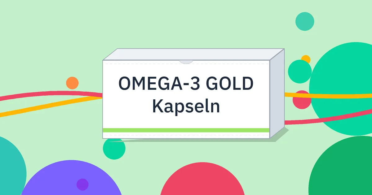 Symbolbild: Packung mit der Aufschrift OMEGA-3 GOLD Kapseln (PZN 14252053) – Verfügbarkeit und Bezug in Apotheken in Frankfurt am Main