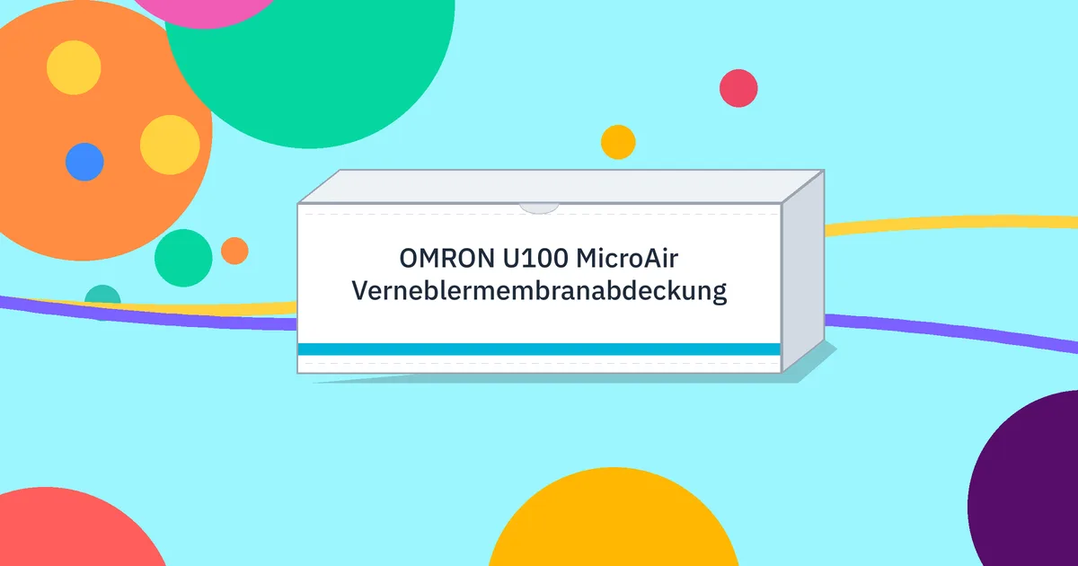 Symbolbild: Packung mit der Aufschrift OMRON U100 MicroAir Verneblermembranabdeckung (PZN 12903500) – Verfügbarkeit und Bezug in Apotheken in Frankfurt am Main