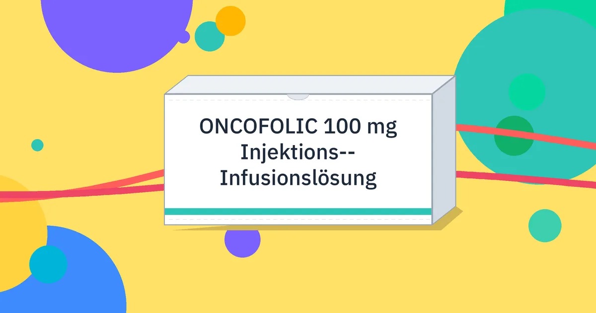 Symbolbild: Packung mit der Aufschrift ONCOFOLIC 100 mg Injektions--Infusionslösung (PZN 02406657) – Verfügbarkeit und Bezug in Apotheken in Frankfurt am Main