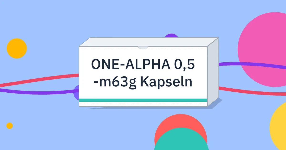 Symbolbild: Packung mit der Aufschrift ONE-ALPHA 0,5 -m63g Kapseln (PZN 03772269) – Verfügbarkeit und Bezug in Apotheken in Frankfurt am Main