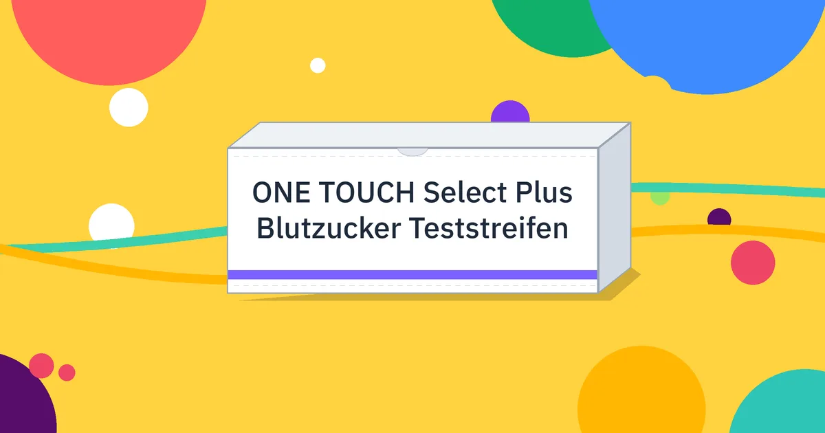 Symbolbild: Packung mit der Aufschrift ONE TOUCH Select Plus Blutzucker Teststreifen (PZN 12143294) – Verfügbarkeit und Bezug in Apotheken in Frankfurt am Main