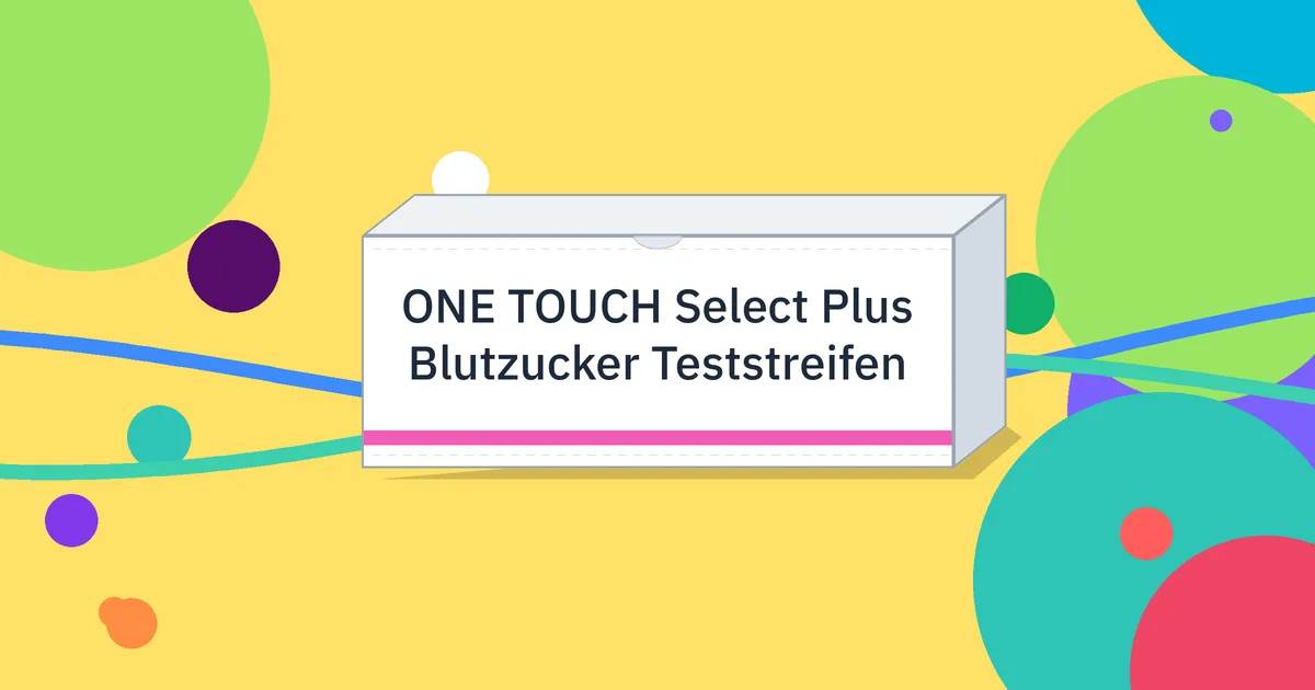 Symbolbild: Packung mit der Aufschrift ONE TOUCH Select Plus Blutzucker Teststreifen (PZN 18379750) – Verfügbarkeit und Bezug in Apotheken in Frankfurt am Main