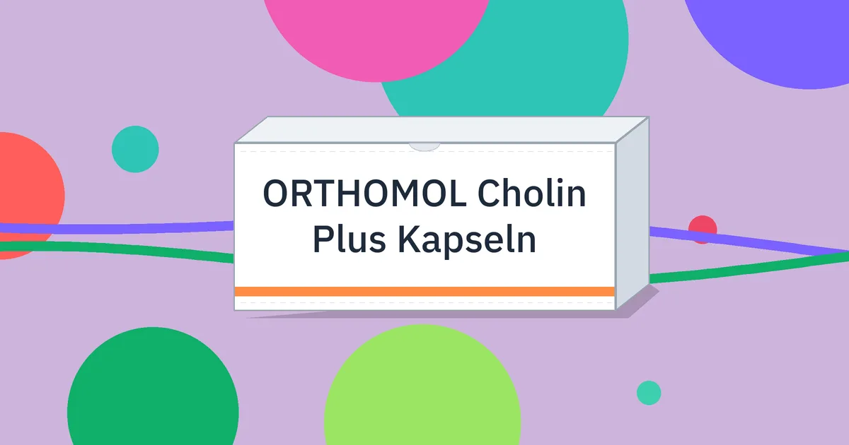 Symbolbild: Packung mit der Aufschrift ORTHOMOL Cholin Plus Kapseln (PZN 12502563) – Verfügbarkeit und Bezug in Apotheken in Frankfurt am Main