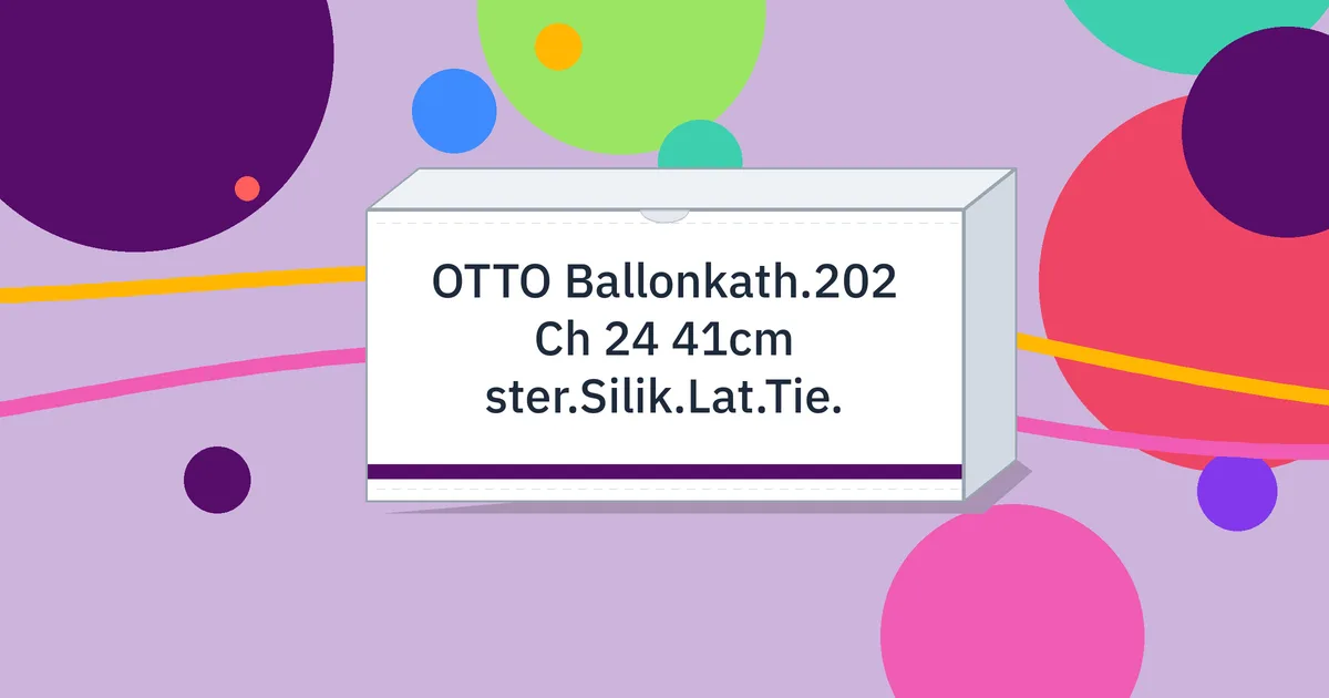 Symbolbild: Packung mit der Aufschrift OTTO Ballonkath.202 Ch 24 41cm ster.Silik.Lat.Tie. (PZN 01398648) – Verfügbarkeit und Bezug in Apotheken in Frankfurt am Main