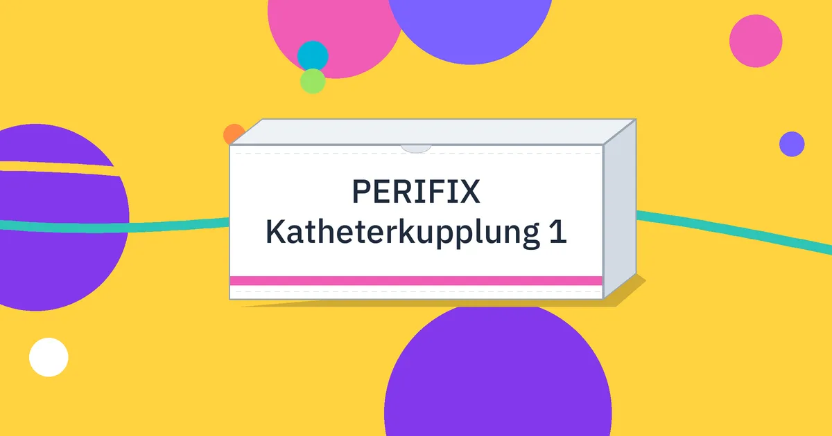 Symbolbild: Packung mit der Aufschrift PERIFIX Katheterkupplung 1 (PZN 02423785) – Verfügbarkeit und Bezug in Apotheken in Frankfurt am Main