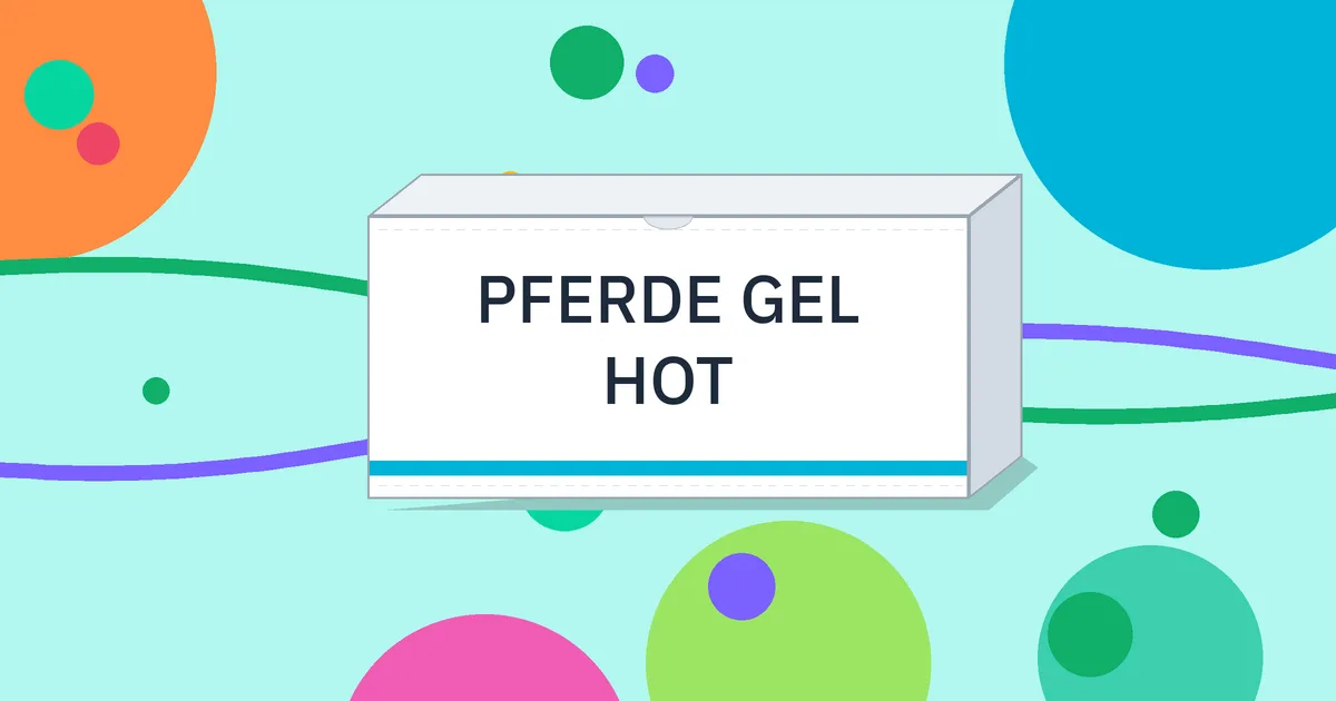 Symbolbild: Packung mit der Aufschrift PFERDE GEL HOT (PZN 09606804) – Verfügbarkeit und Bezug in Apotheken in Frankfurt am Main