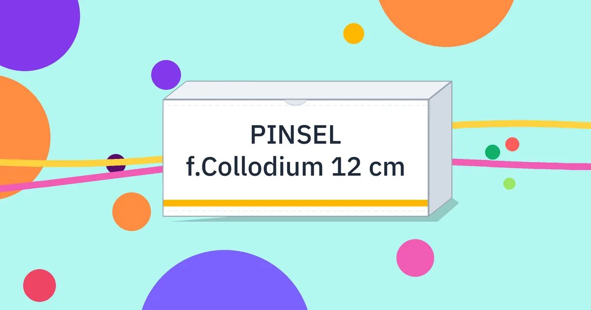 Symbolbild: Packung mit der Aufschrift PINSEL f.Collodium 12 cm (PZN 01734951) – Verfügbarkeit und Bezug in Apotheken in Frankfurt am Main