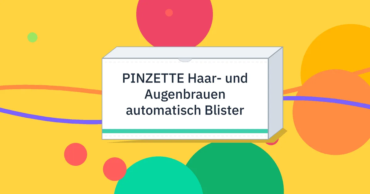 Symbolbild: Packung mit der Aufschrift PINZETTE Haar- und Augenbrauen automatisch Blister (PZN 10350439) – Verfügbarkeit und Bezug in Apotheken in Frankfurt am Main