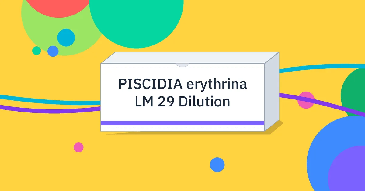 Symbolbild: Packung mit der Aufschrift PISCIDIA erythrina LM 29 Dilution (PZN 13645980) – Verfügbarkeit und Bezug in Apotheken in Frankfurt am Main
