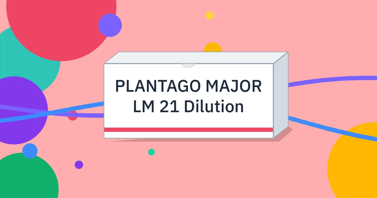 Symbolbild: Packung mit der Aufschrift PLANTAGO MAJOR LM 21 Dilution (PZN 13646815) – Verfügbarkeit und Bezug in Apotheken in Frankfurt am Main