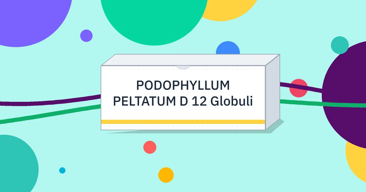 Symbolbild: Packung mit der Aufschrift PODOPHYLLUM PELTATUM D 12 Globuli (PZN 14052986) – Verfügbarkeit und Bezug in Apotheken in Frankfurt am Main