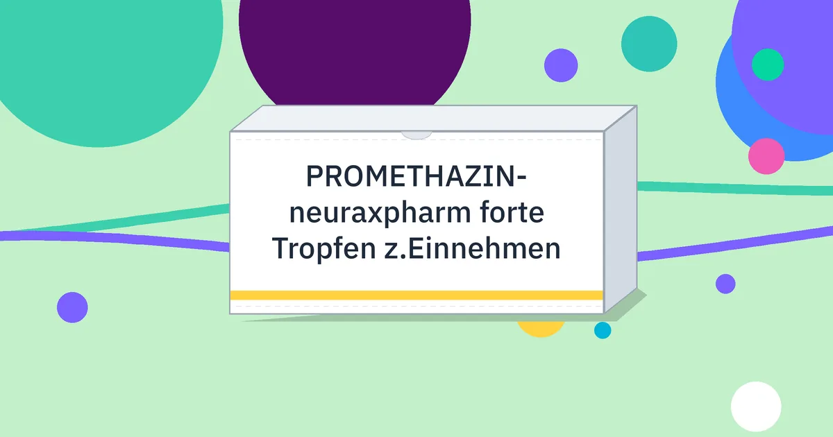 Symbolbild: Packung mit der Aufschrift PROMETHAZIN-neuraxpharm forte Tropfen z.Einnehmen (PZN 01359163) – Verfügbarkeit und Bezug in Apotheken in Frankfurt am Main