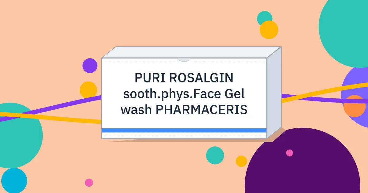 Symbolbild: Packung mit der Aufschrift PURI ROSALGIN sooth.phys.Face Gel wash PHARMACERIS (PZN 16390598) – Verfügbarkeit und Bezug in Apotheken in Frankfurt am Main