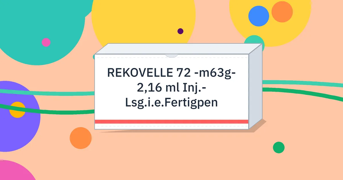 Symbolbild: Packung mit der Aufschrift REKOVELLE 72 -m63g-2,16 ml Inj.-Lsg.i.e.Fertigpen (PZN 16679005) – Verfügbarkeit und Bezug in Apotheken in Frankfurt am Main