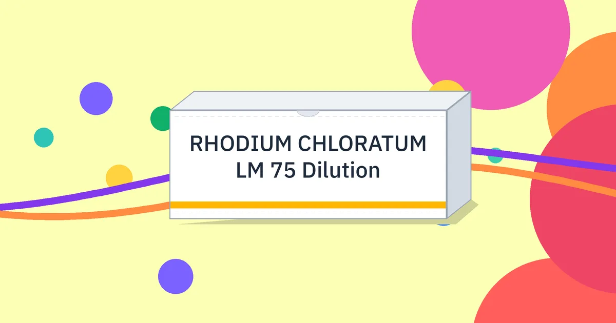 Symbolbild: Packung mit der Aufschrift RHODIUM CHLORATUM LM 75 Dilution (PZN 13050206) – Verfügbarkeit und Bezug in Apotheken in Frankfurt am Main