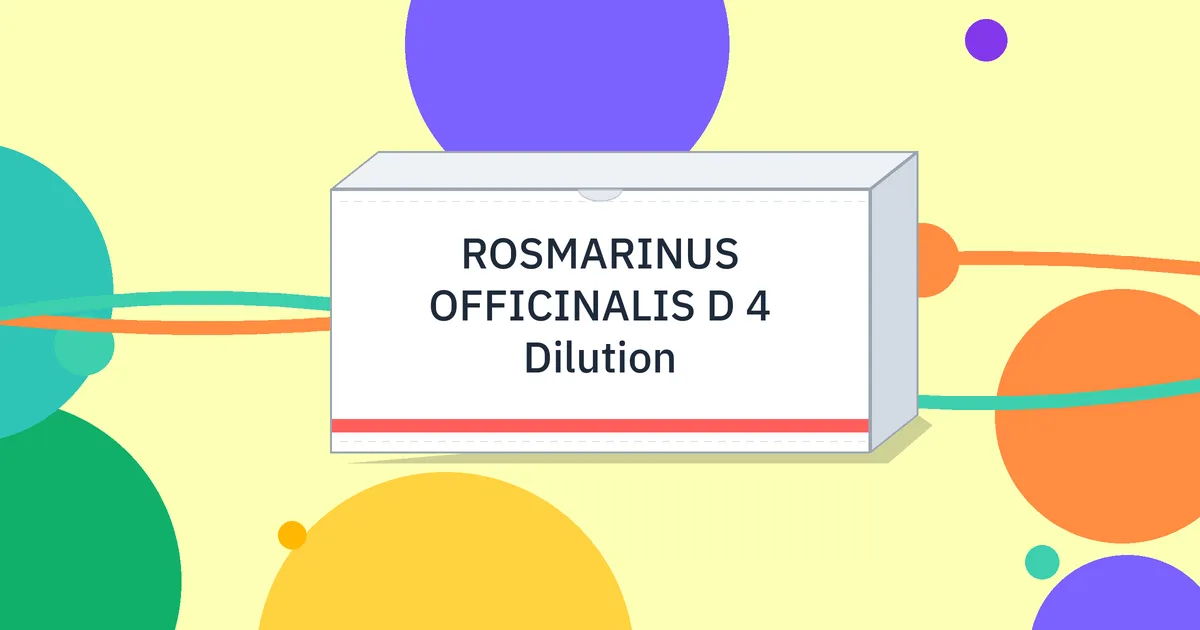 Symbolbild: Packung mit der Aufschrift ROSMARINUS OFFICINALIS D 4 Dilution (PZN 02810861) – Verfügbarkeit und Bezug in Apotheken in Frankfurt am Main