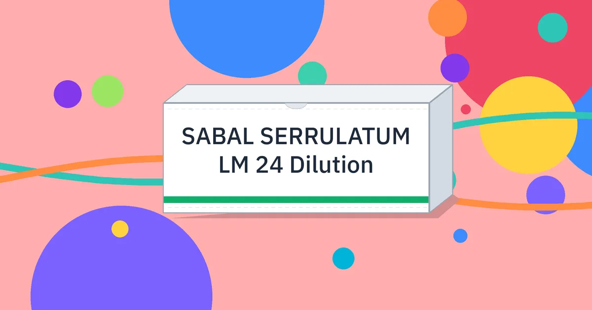 Symbolbild: Packung mit der Aufschrift SABAL SERRULATUM LM 24 Dilution (PZN 13175095) – Verfügbarkeit und Bezug in Apotheken in Frankfurt am Main