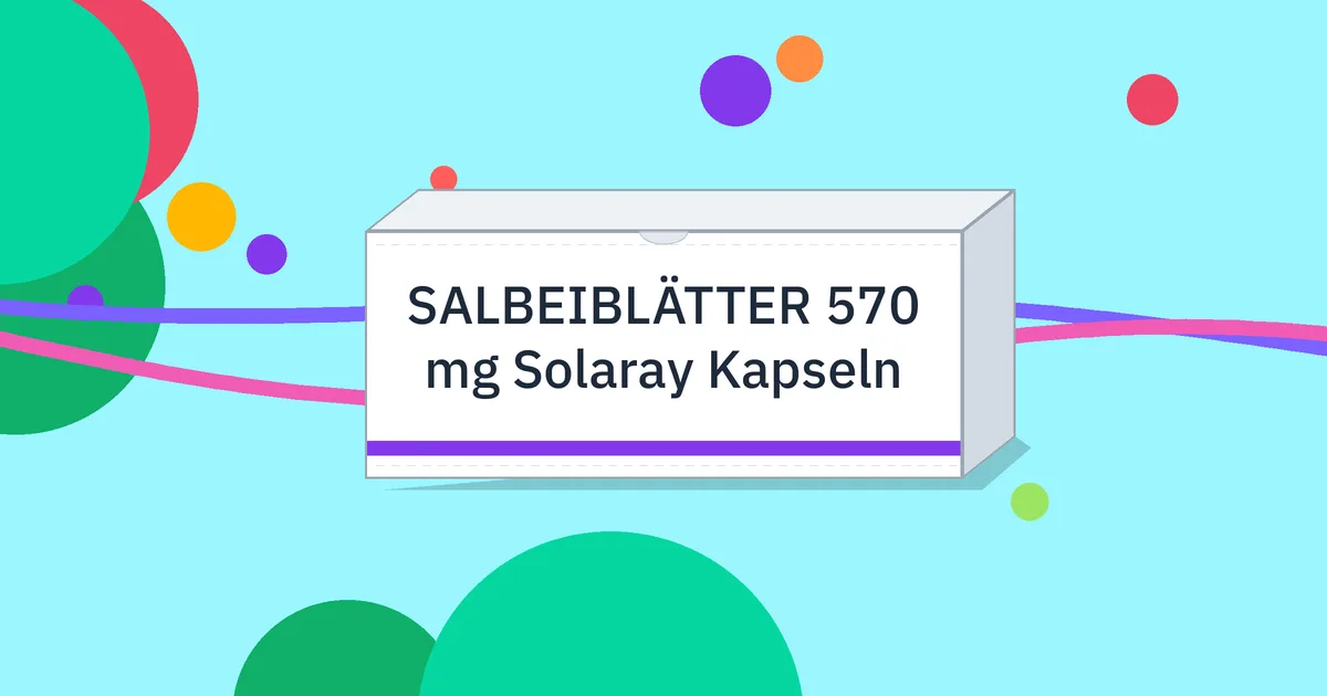 Symbolbild: Packung mit der Aufschrift SALBEIBLÄTTER 570 mg Solaray Kapseln (PZN 17254673) – Verfügbarkeit und Bezug in Apotheken in Frankfurt am Main