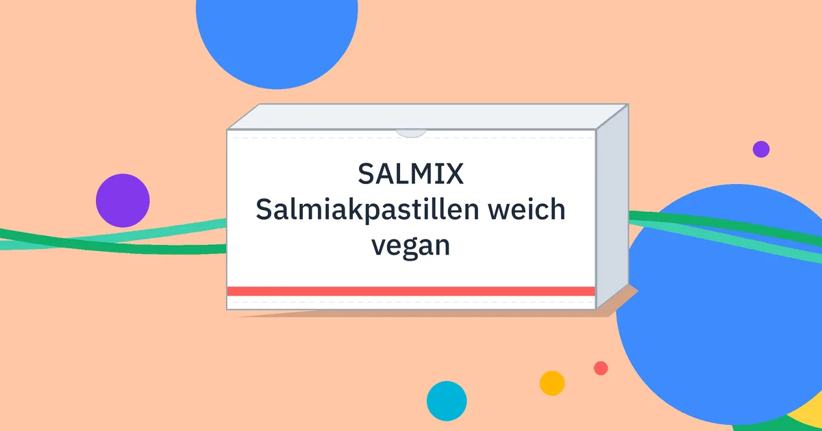 Symbolbild: Packung mit der Aufschrift SALMIX Salmiakpastillen weich vegan (PZN 18755874) – Verfügbarkeit und Bezug in Apotheken in Frankfurt am Main