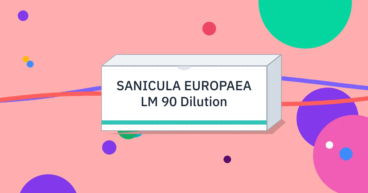Symbolbild: Packung mit der Aufschrift SANICULA EUROPAEA LM 90 Dilution (PZN 13182468) – Verfügbarkeit und Bezug in Apotheken in Frankfurt am Main