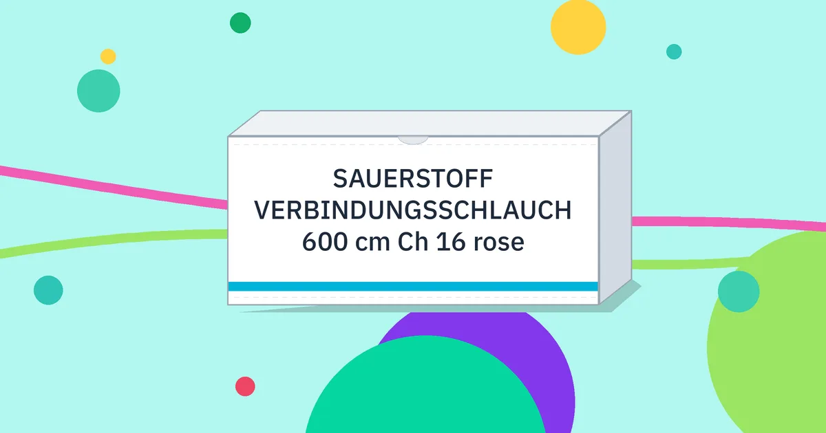 Symbolbild: Packung mit der Aufschrift SAUERSTOFF VERBINDUNGSSCHLAUCH 600 cm Ch 16 rose (PZN 17488661) – Verfügbarkeit und Bezug in Apotheken in Frankfurt am Main