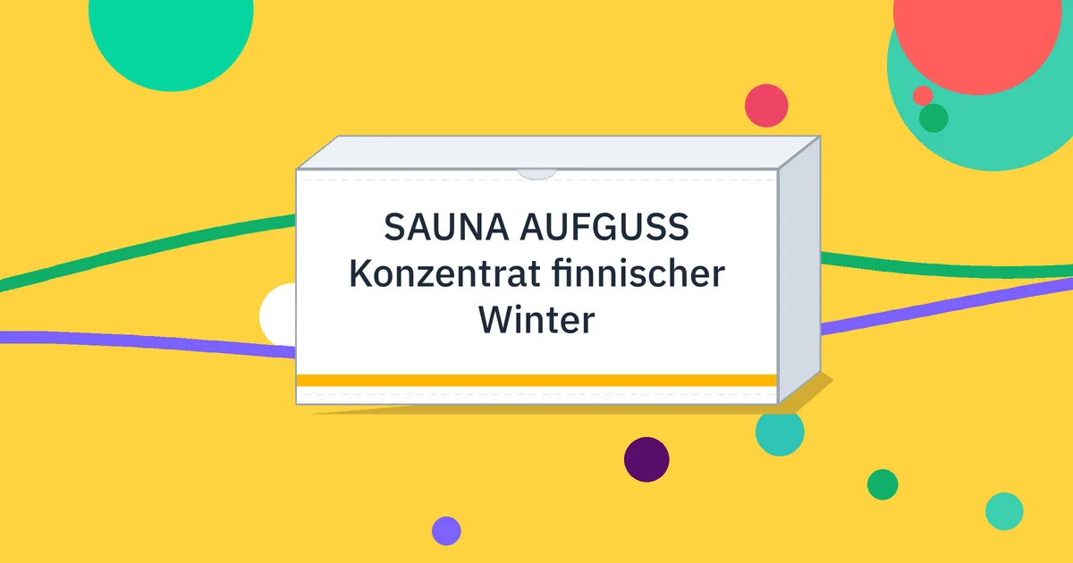 Symbolbild: Packung mit der Aufschrift SAUNA AUFGUSS Konzentrat finnischer Winter (PZN 12410252) – Verfügbarkeit und Bezug in Apotheken in Frankfurt am Main