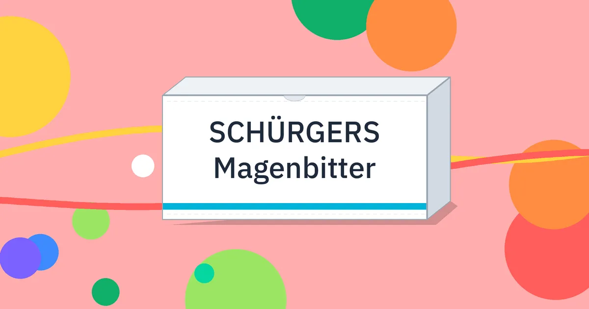Symbolbild: Packung mit der Aufschrift SCHÜRGERS Magenbitter (PZN 07530853) – Verfügbarkeit und Bezug in Apotheken in Frankfurt am Main