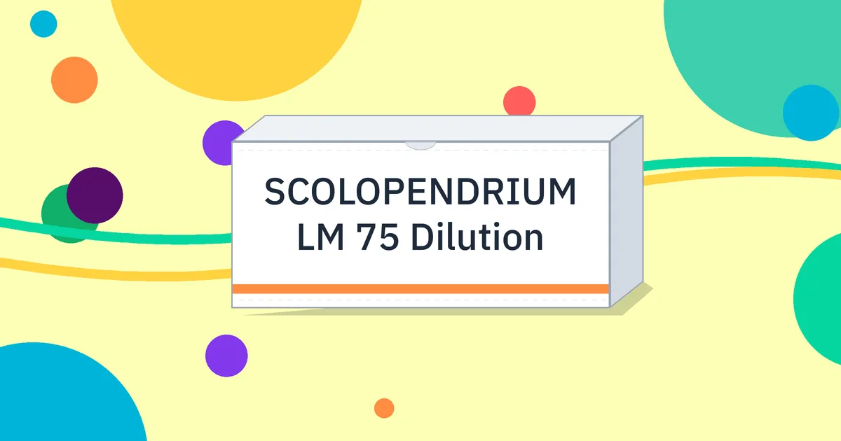 Symbolbild: Packung mit der Aufschrift SCOLOPENDRIUM LM 75 Dilution (PZN 13690733) – Verfügbarkeit und Bezug in Apotheken in Frankfurt am Main