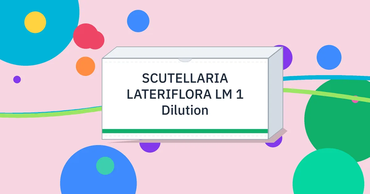 Symbolbild: Packung mit der Aufschrift SCUTELLARIA LATERIFLORA LM 1 Dilution (PZN 13184792) – Verfügbarkeit und Bezug in Apotheken in Frankfurt am Main