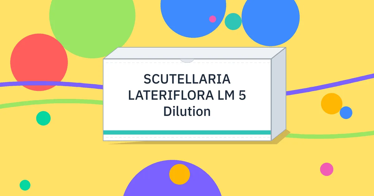Symbolbild: Packung mit der Aufschrift SCUTELLARIA LATERIFLORA LM 5 Dilution (PZN 13184846) – Verfügbarkeit und Bezug in Apotheken in Frankfurt am Main