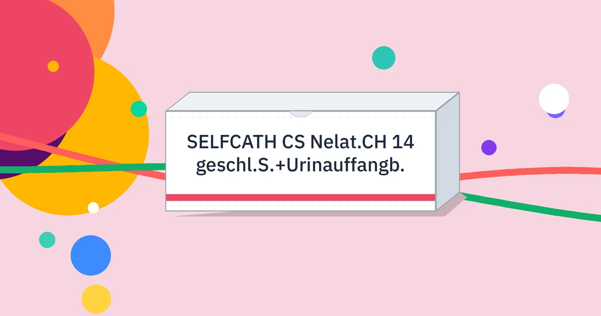 Symbolbild: Packung mit der Aufschrift SELFCATH CS Nelat.CH 14 geschl.S.+Urinauffangb. (PZN 00326492) – Verfügbarkeit und Bezug in Apotheken in Frankfurt am Main