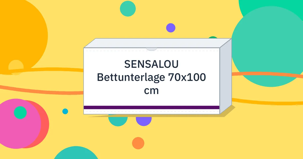 Symbolbild: Packung mit der Aufschrift SENSALOU Bettunterlage 70x100 cm (PZN 16872104) – Verfügbarkeit und Bezug in Apotheken in Frankfurt am Main