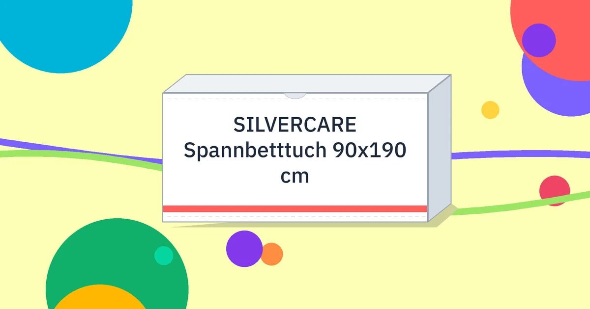 Symbolbild: Packung mit der Aufschrift SILVERCARE Spannbetttuch 90x190 cm (PZN 06718483) – Verfügbarkeit und Bezug in Apotheken in Frankfurt am Main
