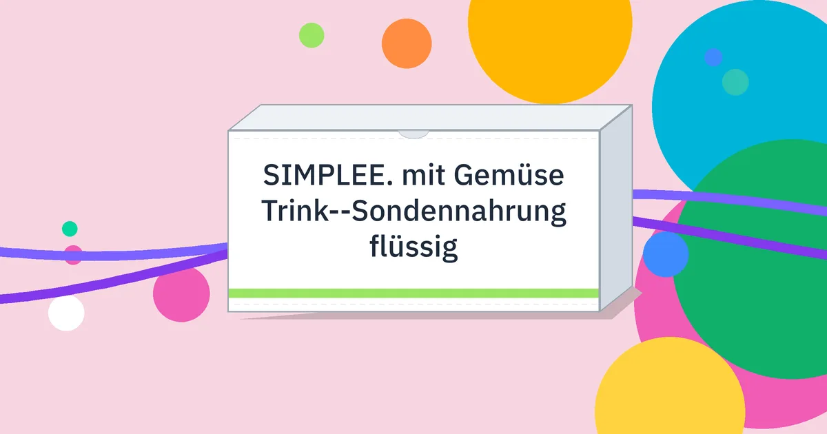 Symbolbild: Packung mit der Aufschrift SIMPLEE. mit Gemüse Trink--Sondennahrung flüssig (PZN 18795690) – Verfügbarkeit und Bezug in Apotheken in Frankfurt am Main