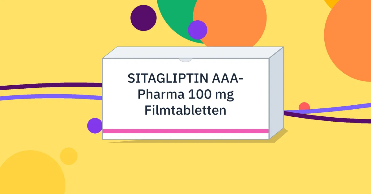 Symbolbild: Packung mit der Aufschrift SITAGLIPTIN AAA-Pharma 100 mg Filmtabletten (PZN 17878250) – Verfügbarkeit und Bezug in Apotheken in Frankfurt am Main