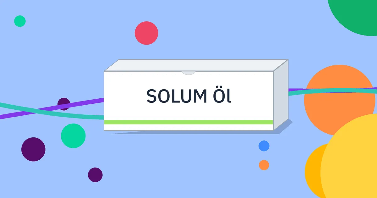 Symbolbild: Packung mit der Aufschrift SOLUM Öl (PZN 01448518) – Verfügbarkeit und Bezug in Apotheken in Frankfurt am Main